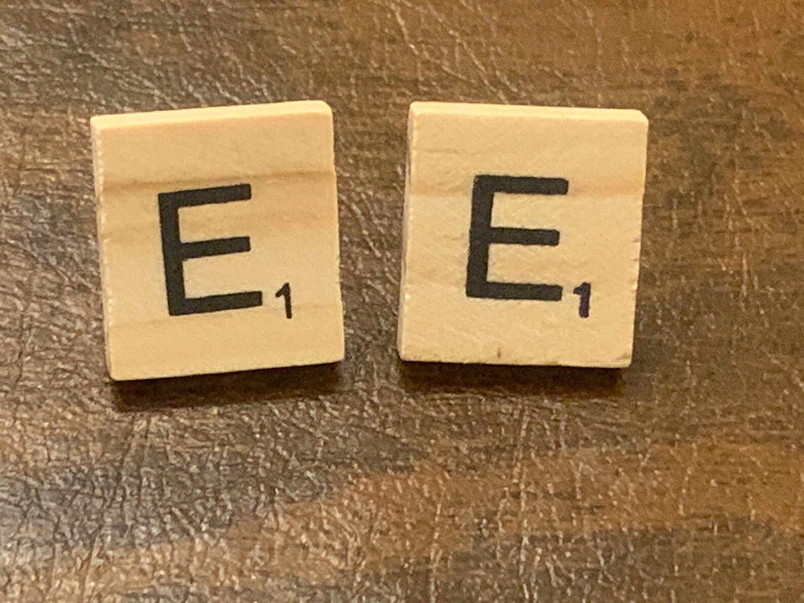 Wooden Square Letter E Stud Earrings - Etsy