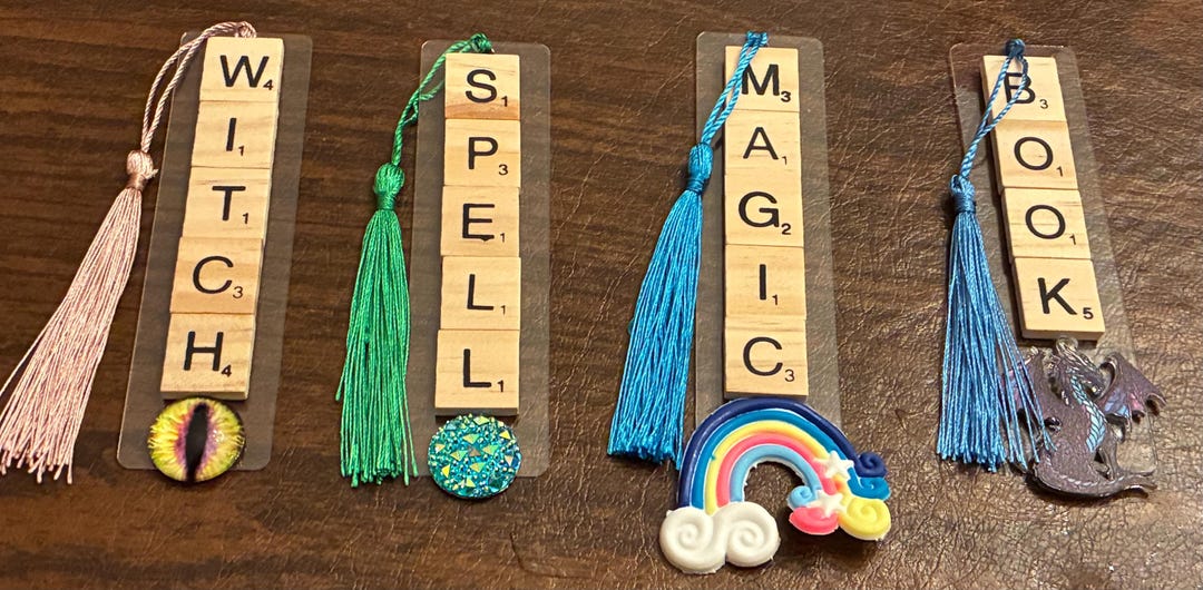 Wooden Letter Fantasy Bookmarks: Witch, Spell, Magic, Book Dragon - Etsy