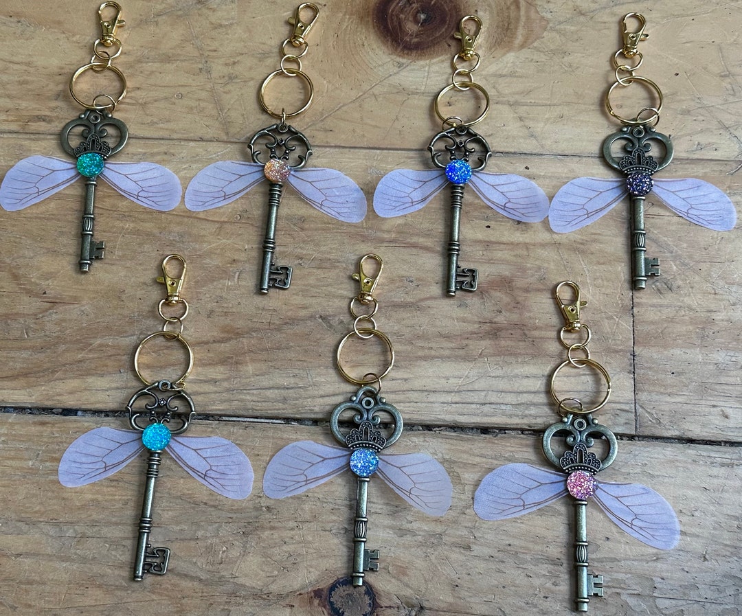 Large Magical Flying Key Keychain/bag Charm/bookmark - Etsy