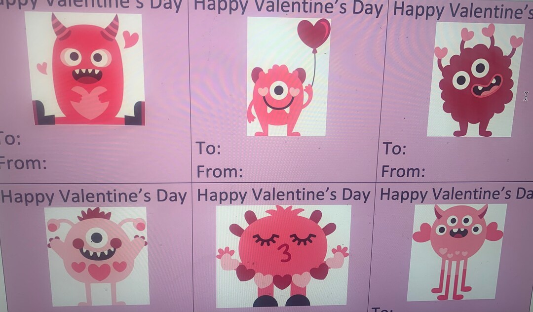 Editable: Set of Printable Class Valentines - Etsy
