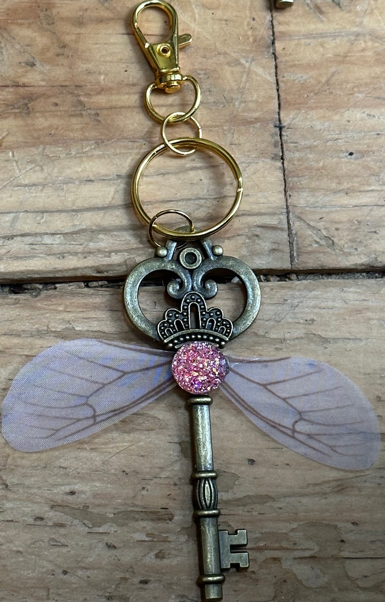 Large Magical Flying Key Keychain/bag Charm/bookmark - Etsy