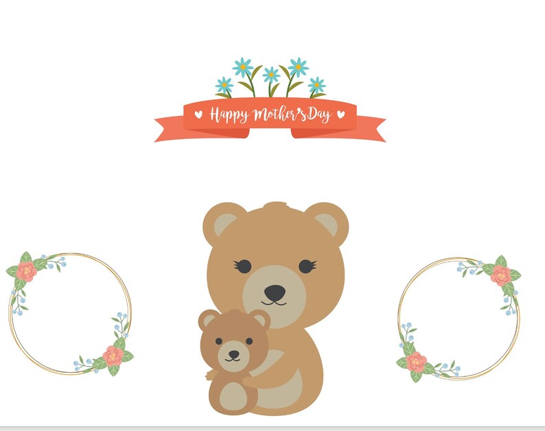 Bear Mother's Day Printable/digital Card - Etsy