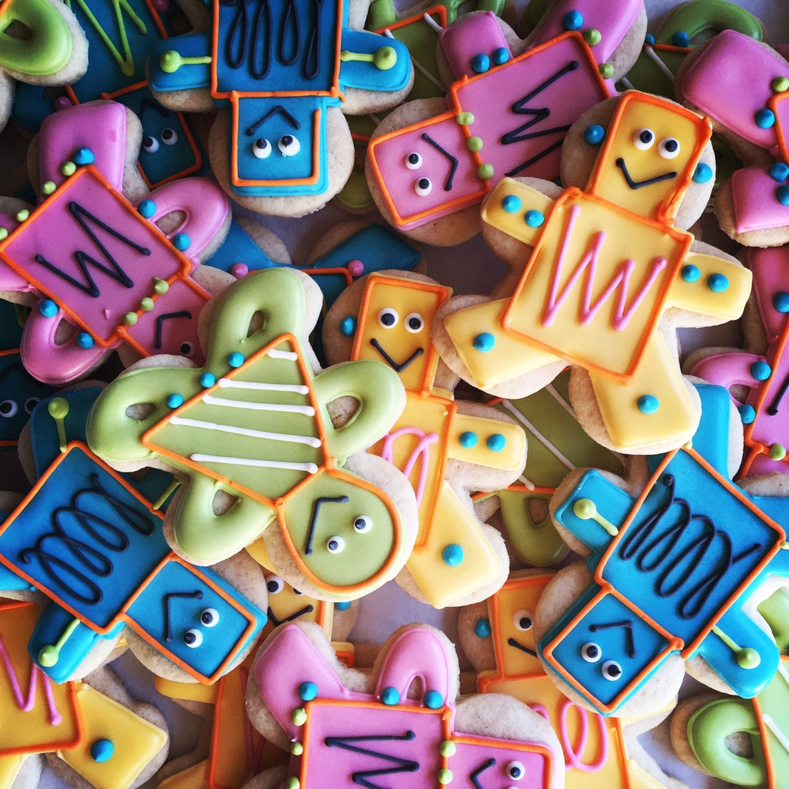 Mechanical Robot Decorated Sugar Cookies-1 Dozen - Etsy