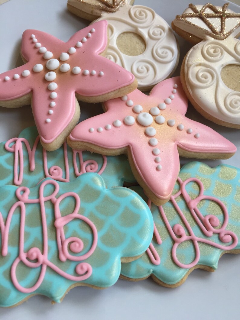 Seashell Beach Decorated Sugar Cookies-1 Dozen - Etsy