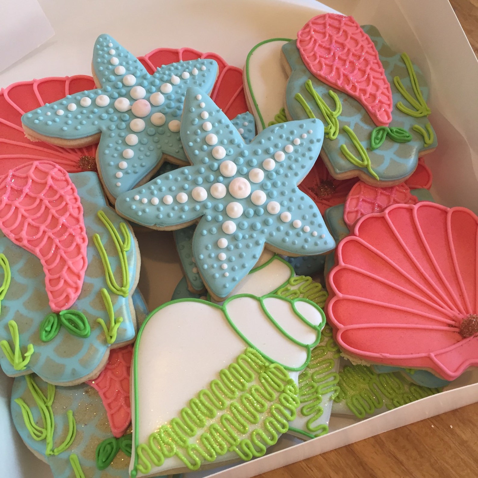 Seashell Beach Decorated Sugar Cookies-1 Dozen - Etsy