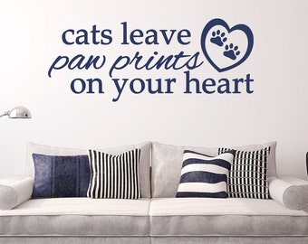 Dogs Leave Paw Prints on Your Heart Wall Decal Pet Decor Home - Etsy