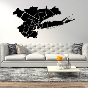 Tri-state Area Map Wall Decal K730 - Etsy