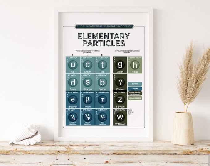The Fundamental Standard Model of Elementary Particles, Custom Printed ...