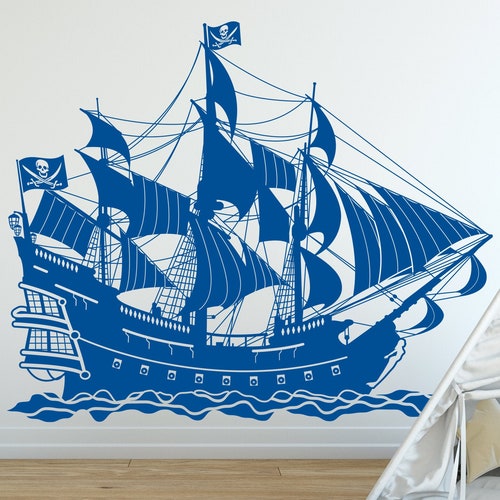 Pirate Ship Wall Decal Vinyl Sticker Decals Art Decor Design - Etsy