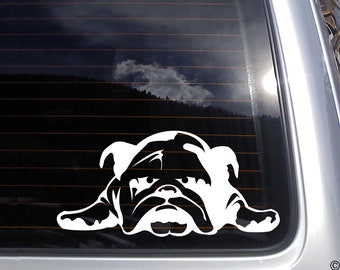 Bulldog Vinyl Decal - Etsy