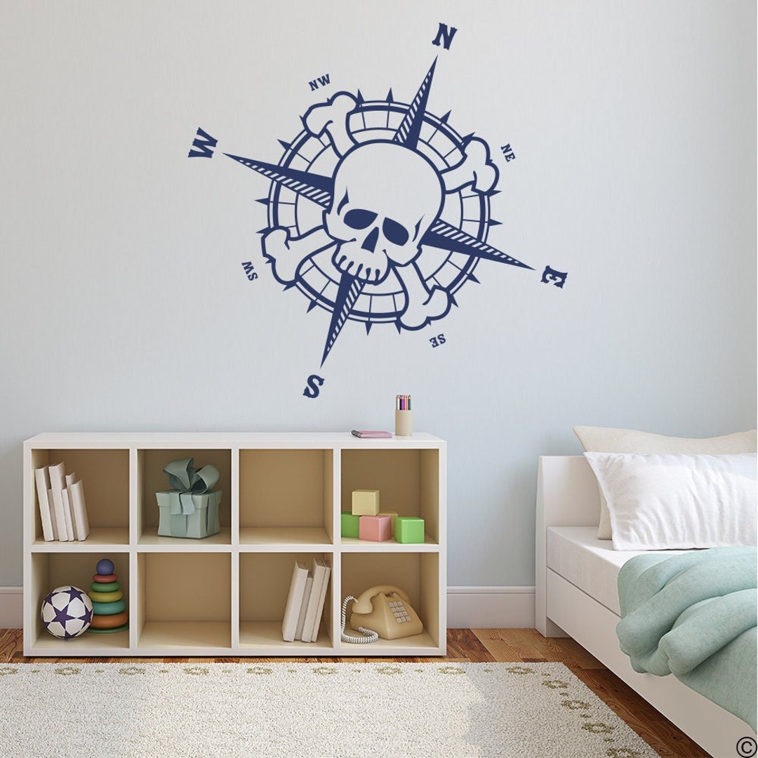 Compass Wall Decal "the Davy Jones" Fits Walls, Ceilings, Tables and ...