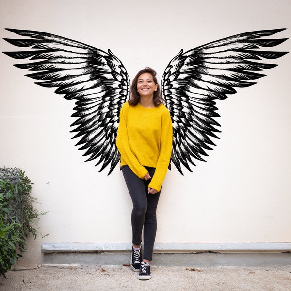 Angel Wings Wall Decal - Etsy