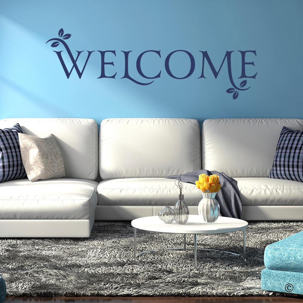 Welcome Vinyl Decal Wall Quote L212 | Etsy