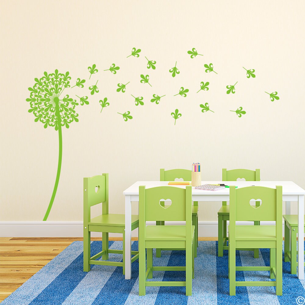 Dandelion the Lilly Vinyl Wall Decal With | Etsy