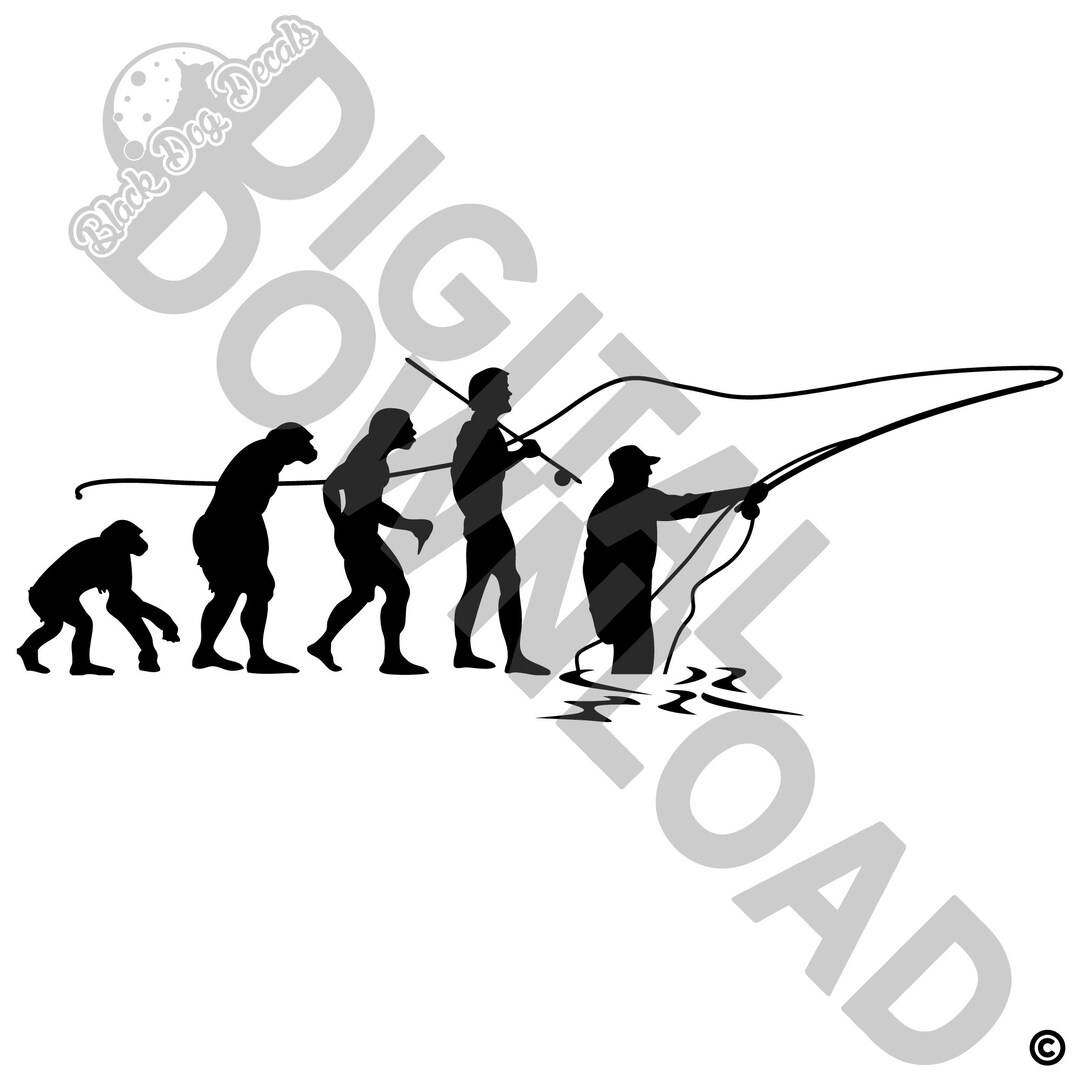 Evolution of Man Fly Fishing Digital Download Vector Pdf - Etsy