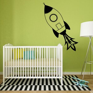 Rocket Ship Wall Decal for Nursery, Kids Room, and More K696 - Etsy