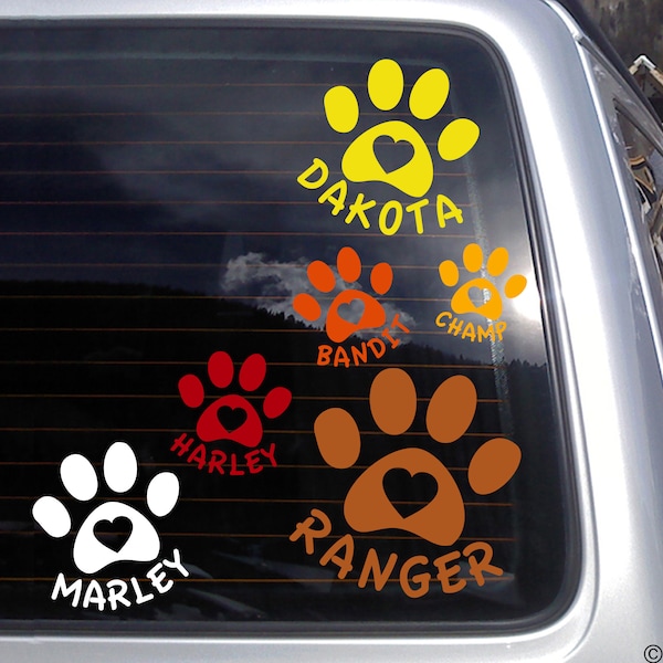 Dog Car Decals - Etsy