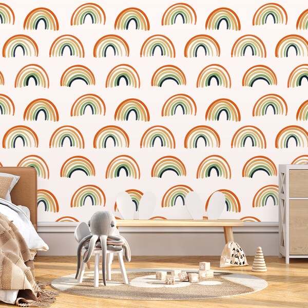 Removable Wallpaper Rainbow - Etsy