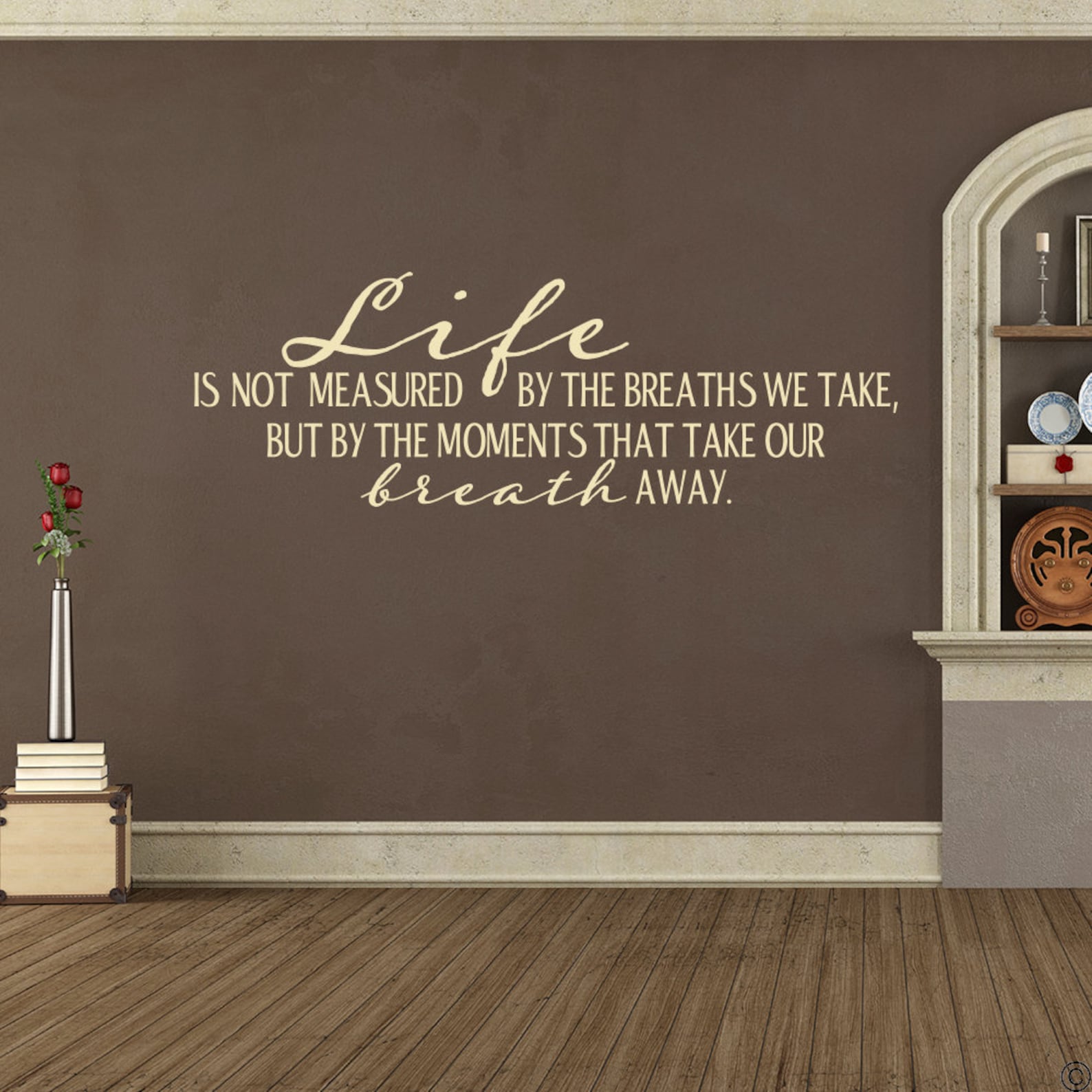 Wall Quote life is Not Measured by the Breaths We Take - Etsy