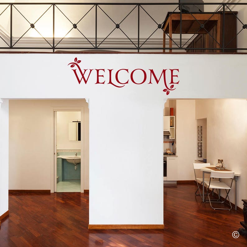 Welcome Vinyl Decal Wall Quote L212 - Etsy