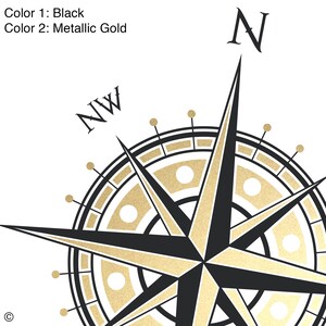 The Captain Compass Wall or Ceiling Decal, Pick Your Own Two Color ...