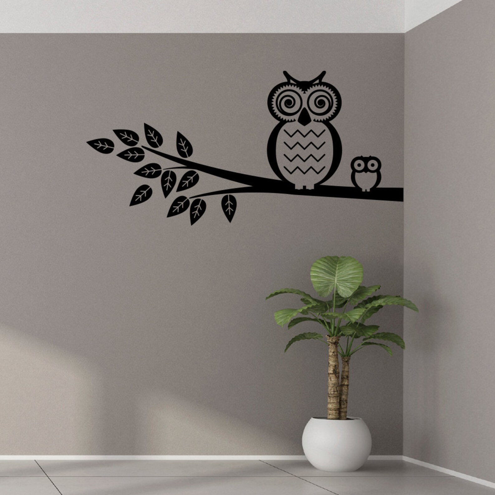 Owl With Owlet Vinyl Wall Decal many Sizes to Pick From for - Etsy