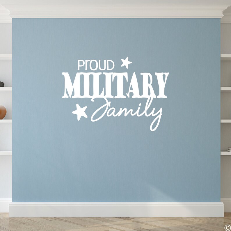 Proud Military Family Vinyl Wall Decal Quote L097 - Etsy