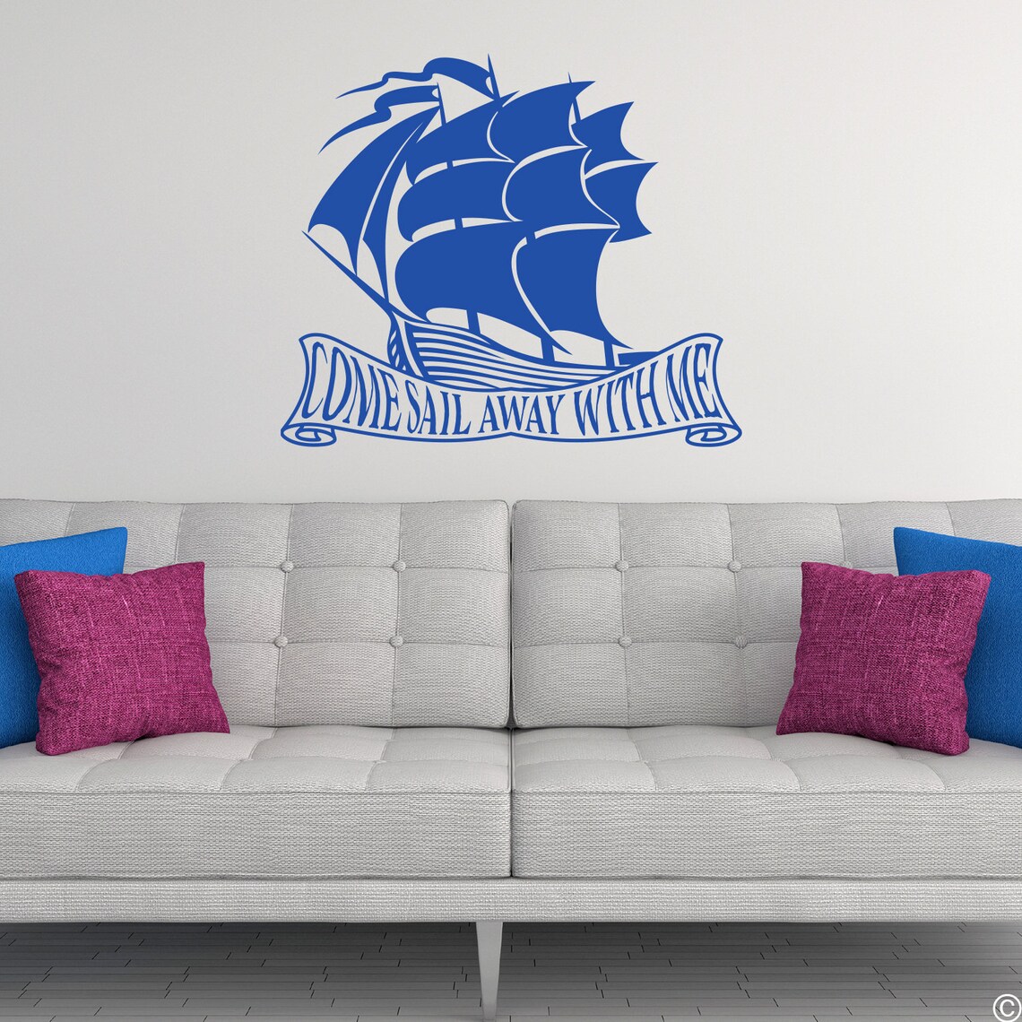 Come Sail Away With Me Vinyl Wall Decal Quote L261 - Etsy