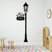 Gas Lamp Post Wall Decal With Personalized Sign K584 - Etsy