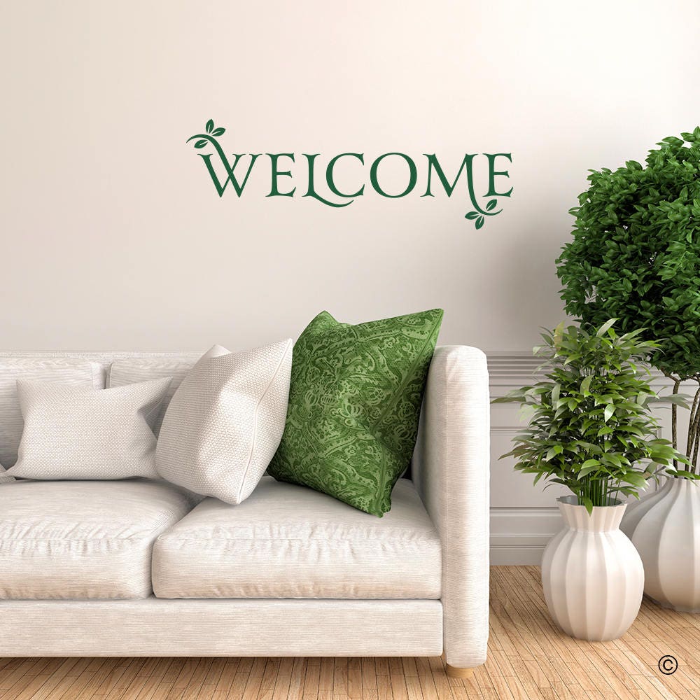 Welcome Vinyl Decal Wall Quote L212 - Etsy