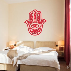Hamsa Hand Wall Decal Home Decor Yoga Studio Wall Art Removable Sticker ...
