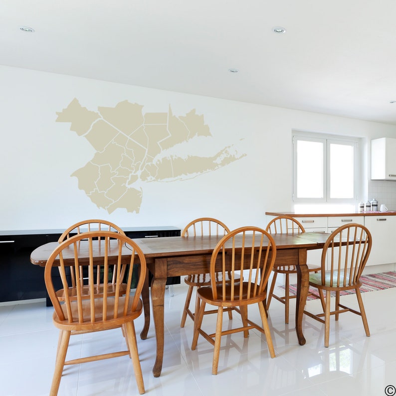 Tri-state Area Map Wall Decal K730 - Etsy