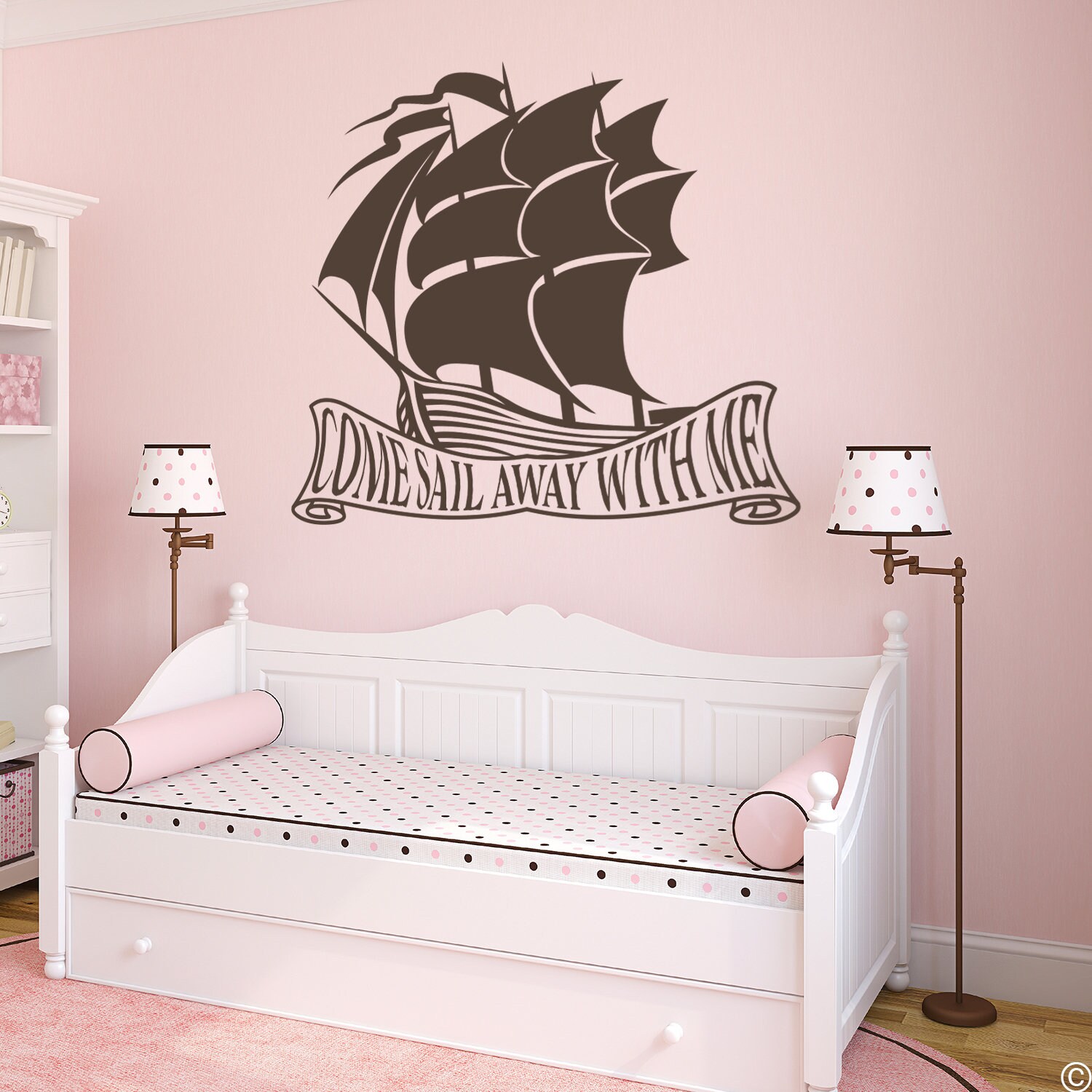 Come Sail Away With Me Vinyl Wall Decal Quote L261 | Etsy