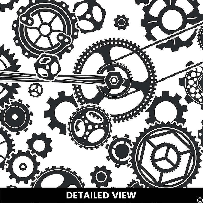 Steampunk Gears Wall Decal K742 - Etsy
