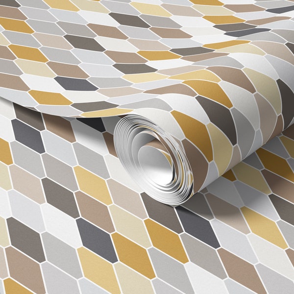 Ochre Wallpaper - Etsy