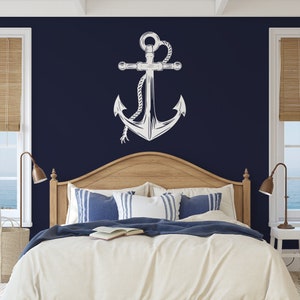 Nautical Charm: Ship's Anchor With Detailed Rope Wall Decal - Perfect ...