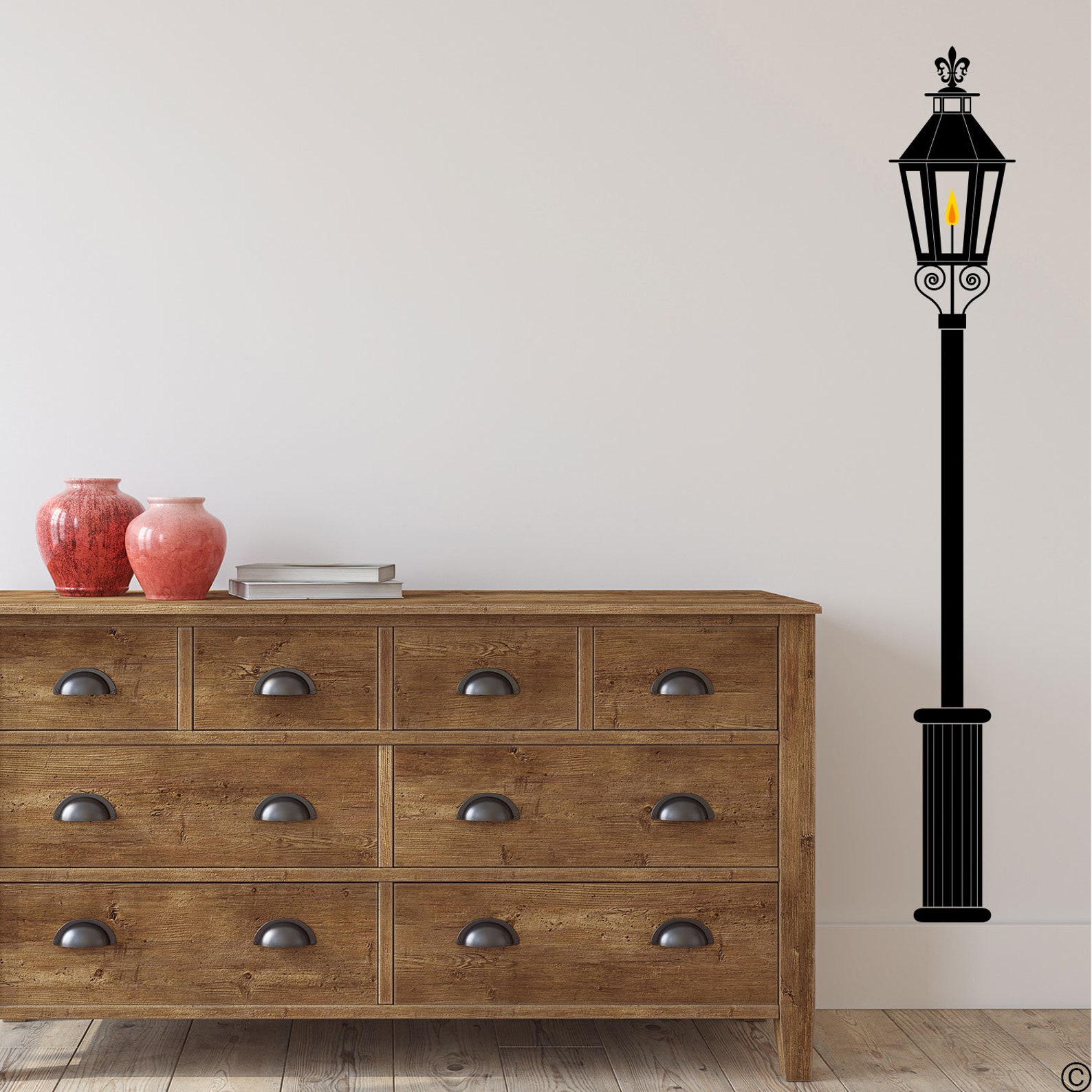 Steampunk Gas Lamp Post Wall Decal: Removable Home Decor K534 - Etsy
