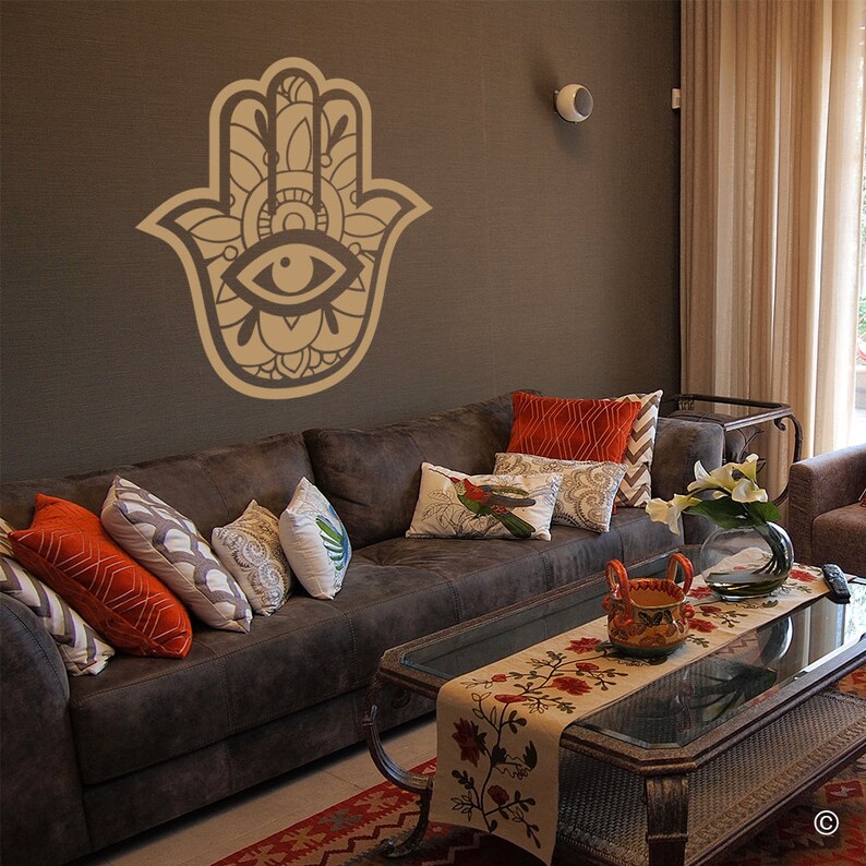 Hamsa Hand Wall Decal Home Decor Yoga Studio Wall Art | Etsy