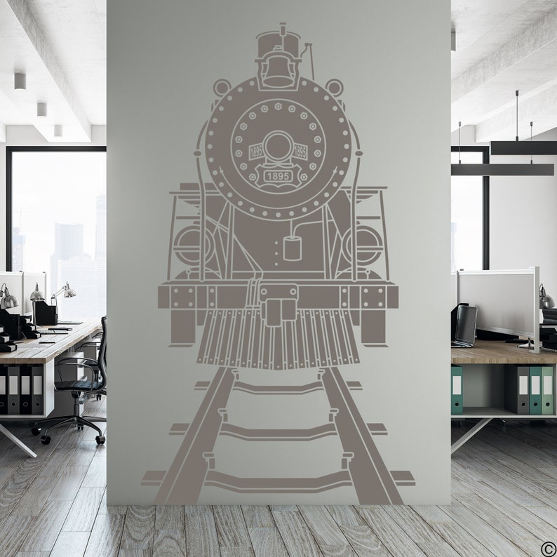 Steam Engine 1895 Locomotive Train Wall Decal for Your Train | Etsy
