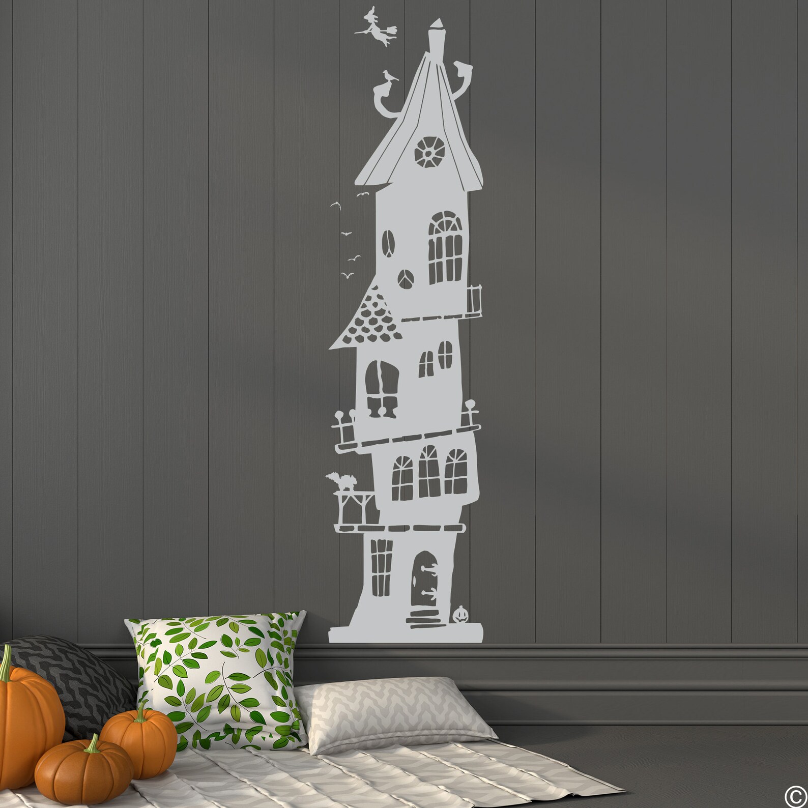 Tall Halloween Home Wall Decal Halloween Home Decor | Etsy