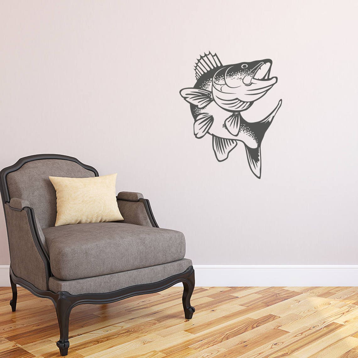 Walleye Fish Wall Decal Fishing Cabin Wall Art Home Decor Lake - Etsy