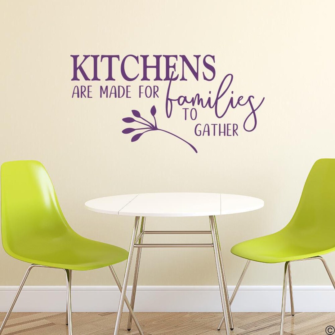 Kitchens Are Made for Families Vinyl Wall Decal L226 - Etsy