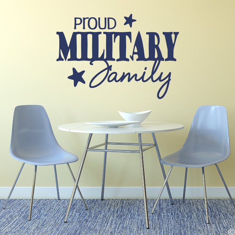 Proud Military Family Vinyl Wall Decal Quote L097 - Etsy