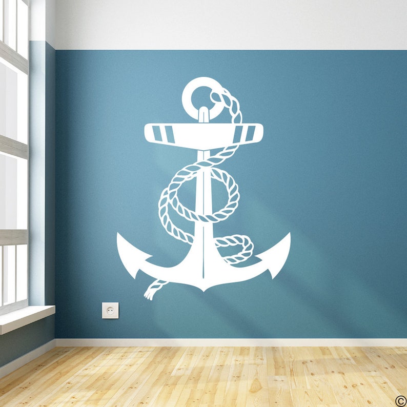 Ship's Anchor Vinyl Wall Decal Nautical Ocean Beach House - Etsy