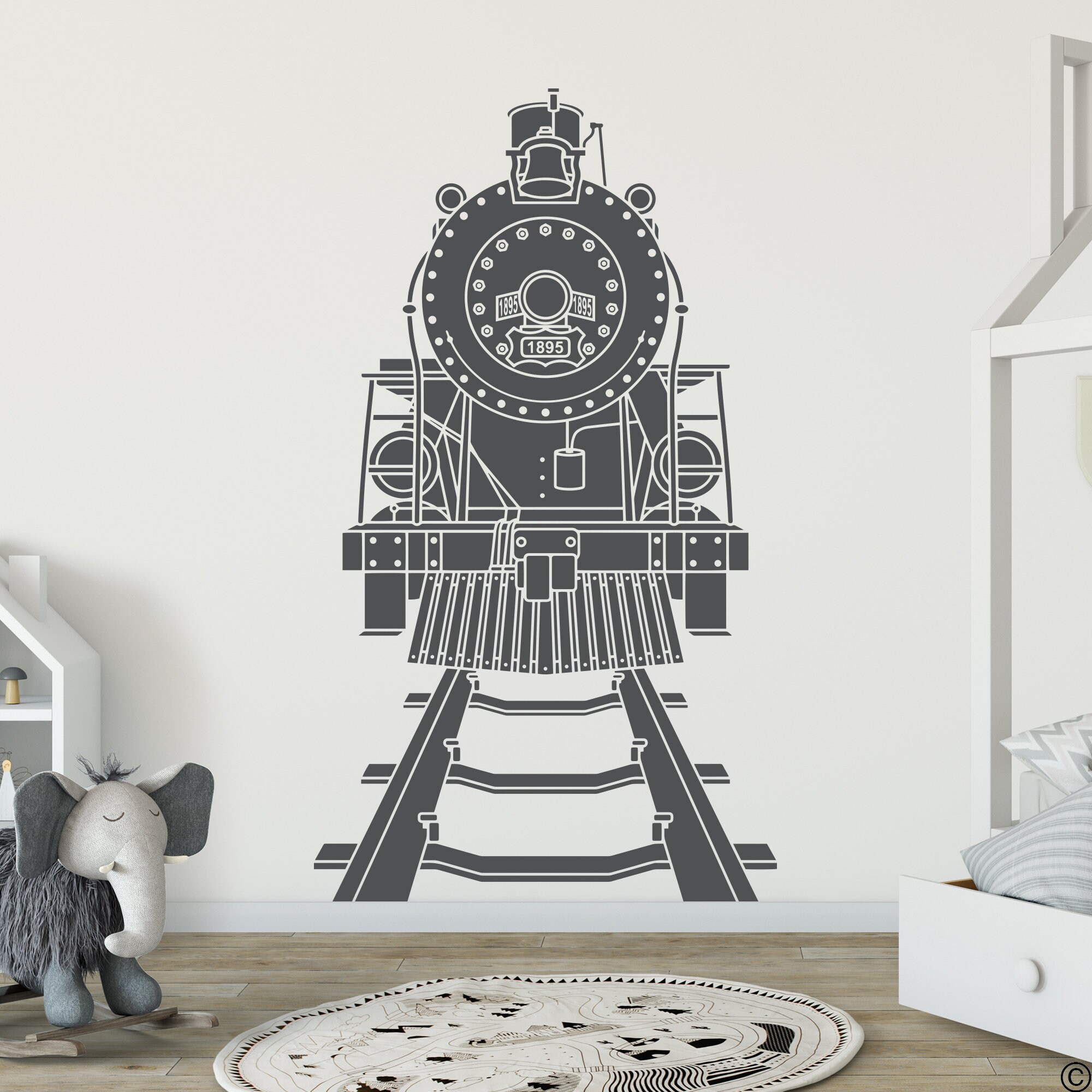 Steam Engine 1895 Locomotive Train Wall Decal for Your Train | Etsy