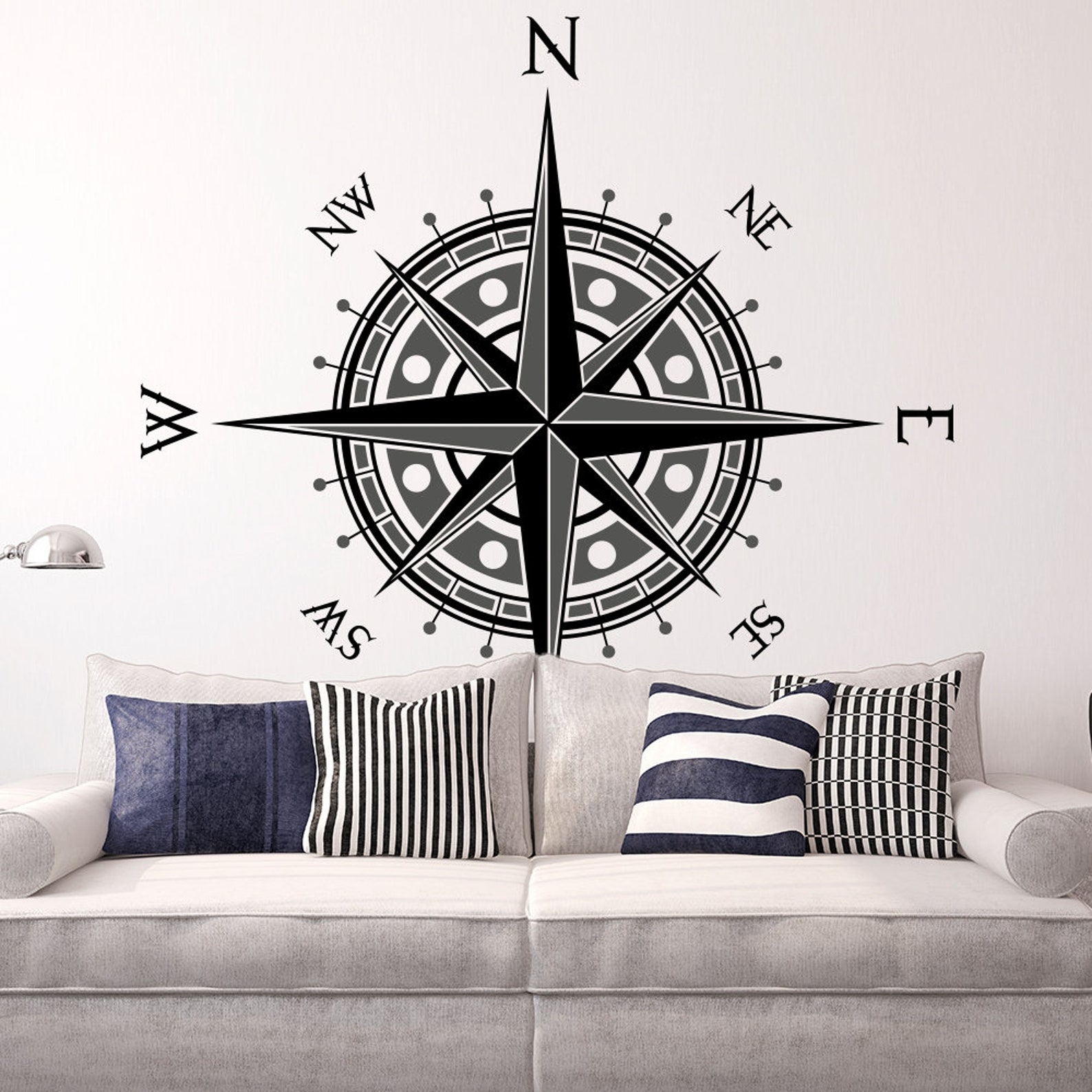 The Captain Compass Wall or Ceiling Decal Pick Your Own Two - Etsy