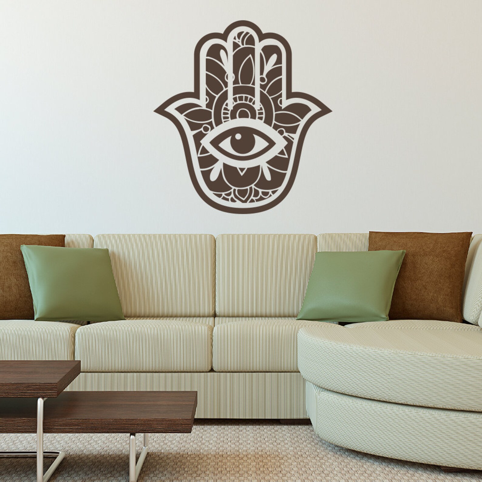 Hamsa Hand Wall Decal Home Decor Yoga Studio Wall Art | Etsy