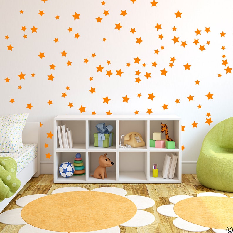 Star Vinyl Wall Decals Each Set Includes 102 Stars in 5 - Etsy