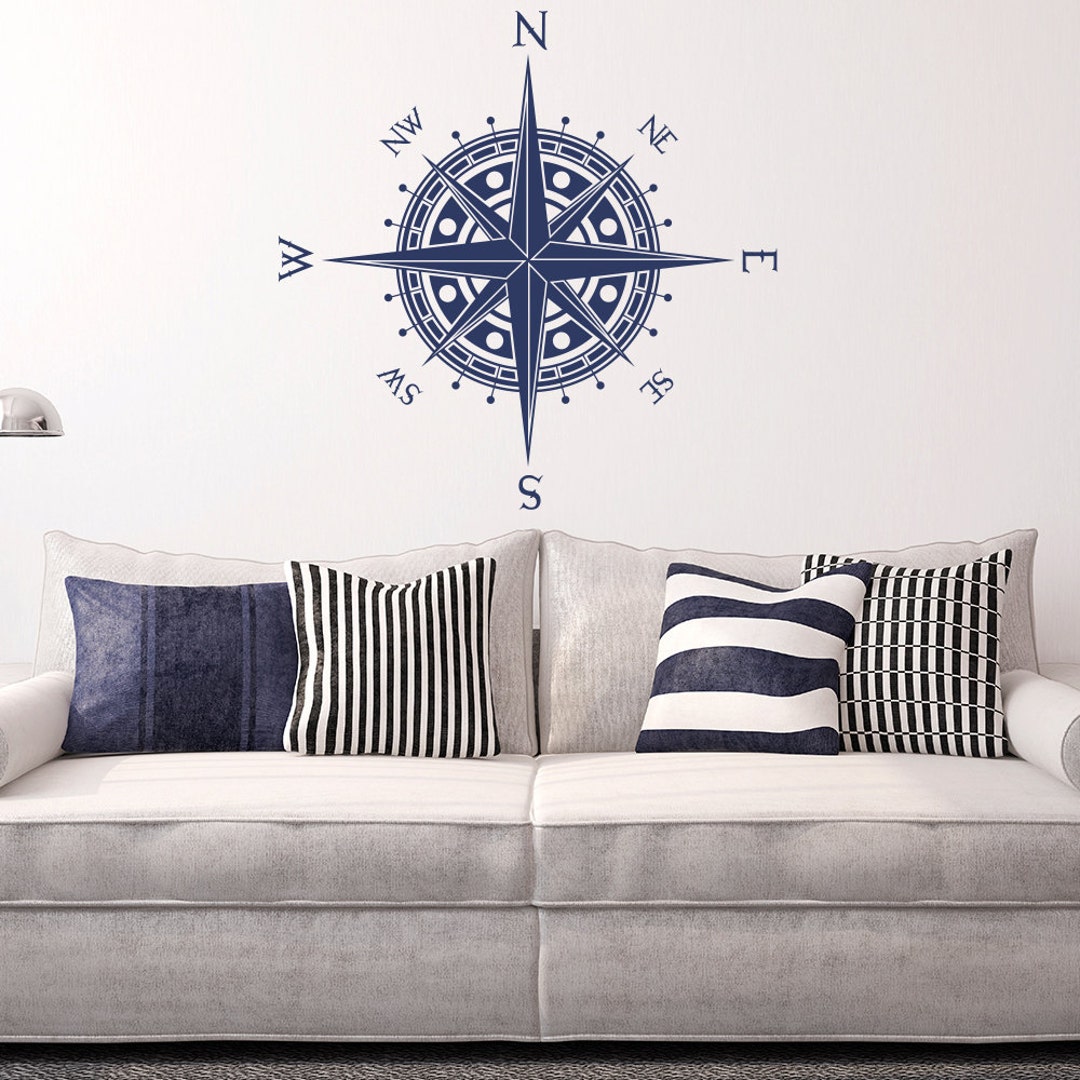 Compass Wall Decal "the Celeste" Fits on Walls, Ceilings, Tables, and ...