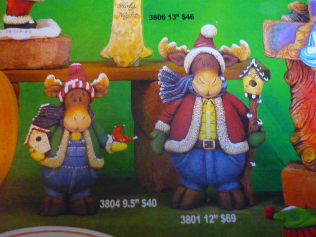 Ready to Paint Melvin and Marvin Moose - Etsy